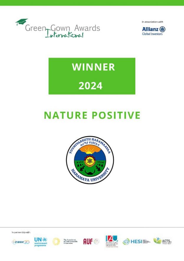 Haramaya University Wins Prestigious International Green Gown Award – Haramaya University